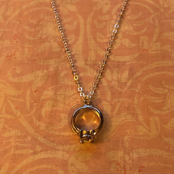 Jewelry | Sterling Silver Engagement Ring Necklace | Poshmark